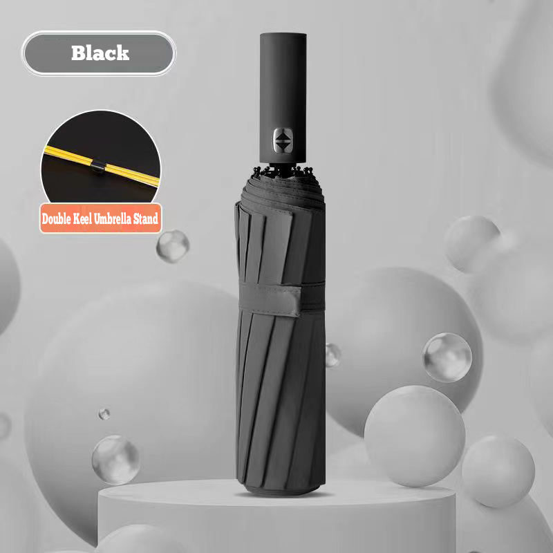 12 Ribs Windproof Automatic Folding Umbrella Female Male Twelve Bone ...