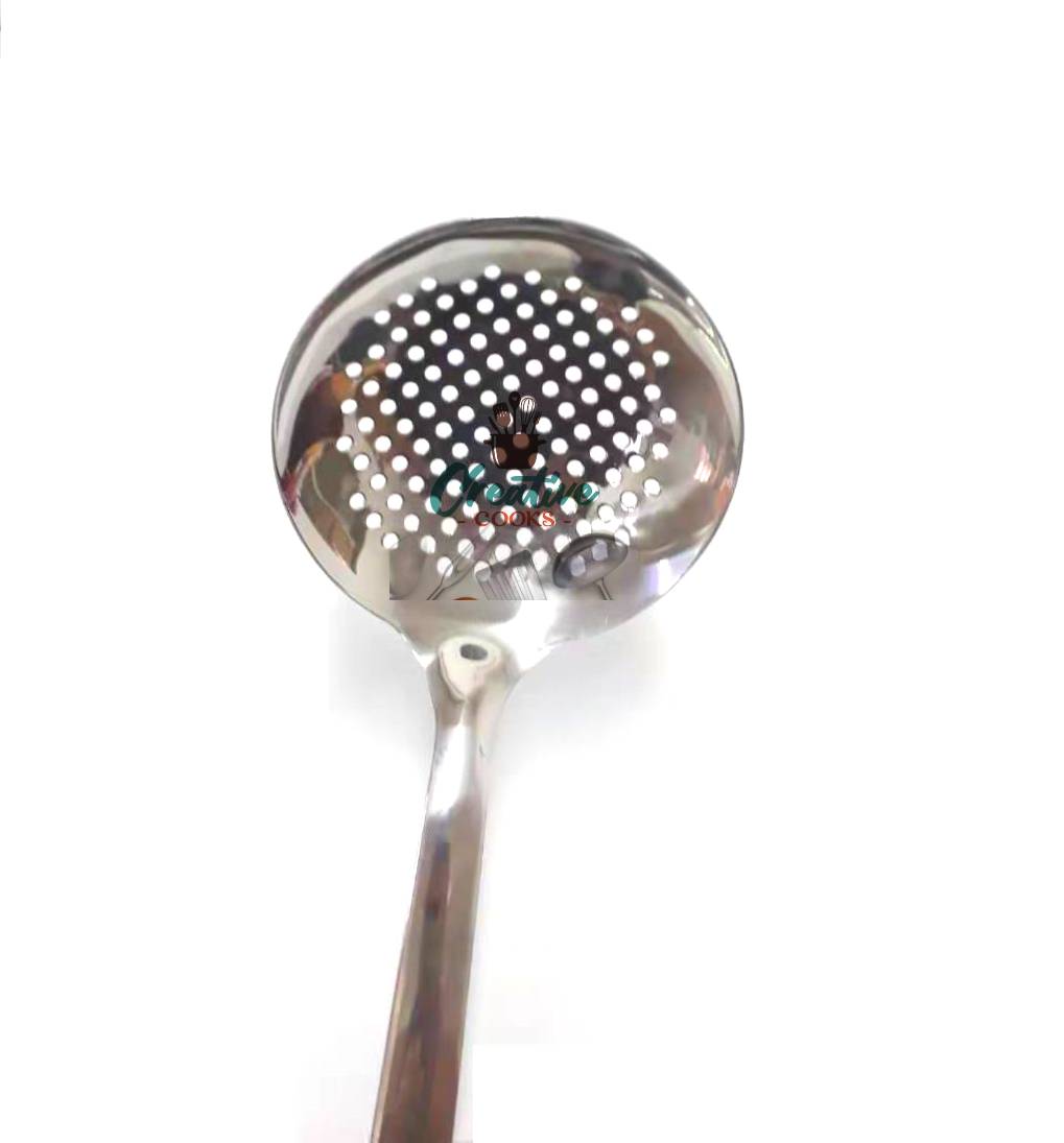 STAINLESS STEEL SKIMMER LADLE WOOD HANDLE ( T34-4 ) | Lazada PH