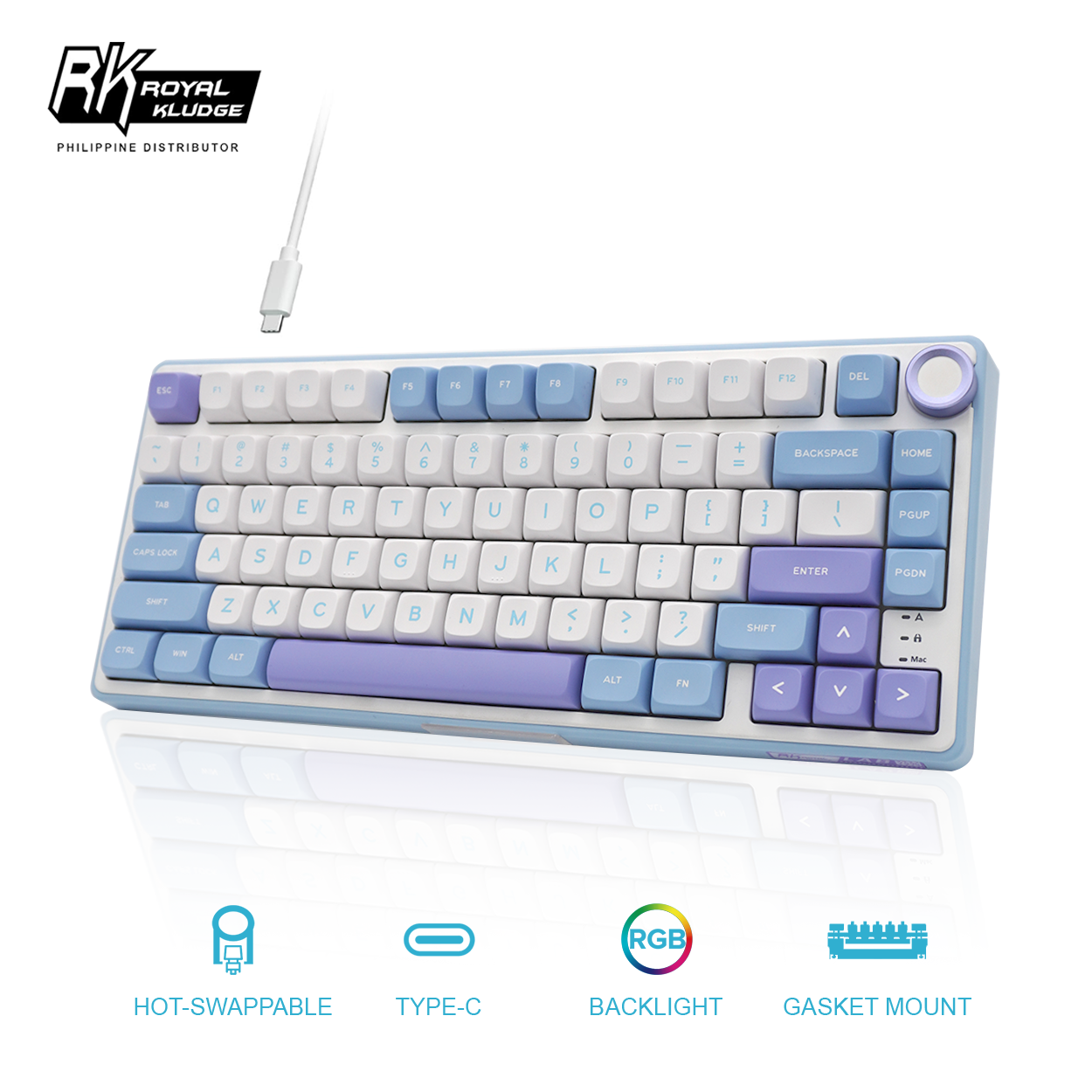 Hot-swappable Mechanical Keyboard RK Royal Kludge R75 Mechanical ...