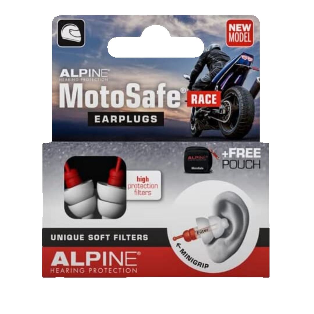 Alpine MotoSafe Race Motorcycle Ear Plugs for Wind Noise Reduction ...