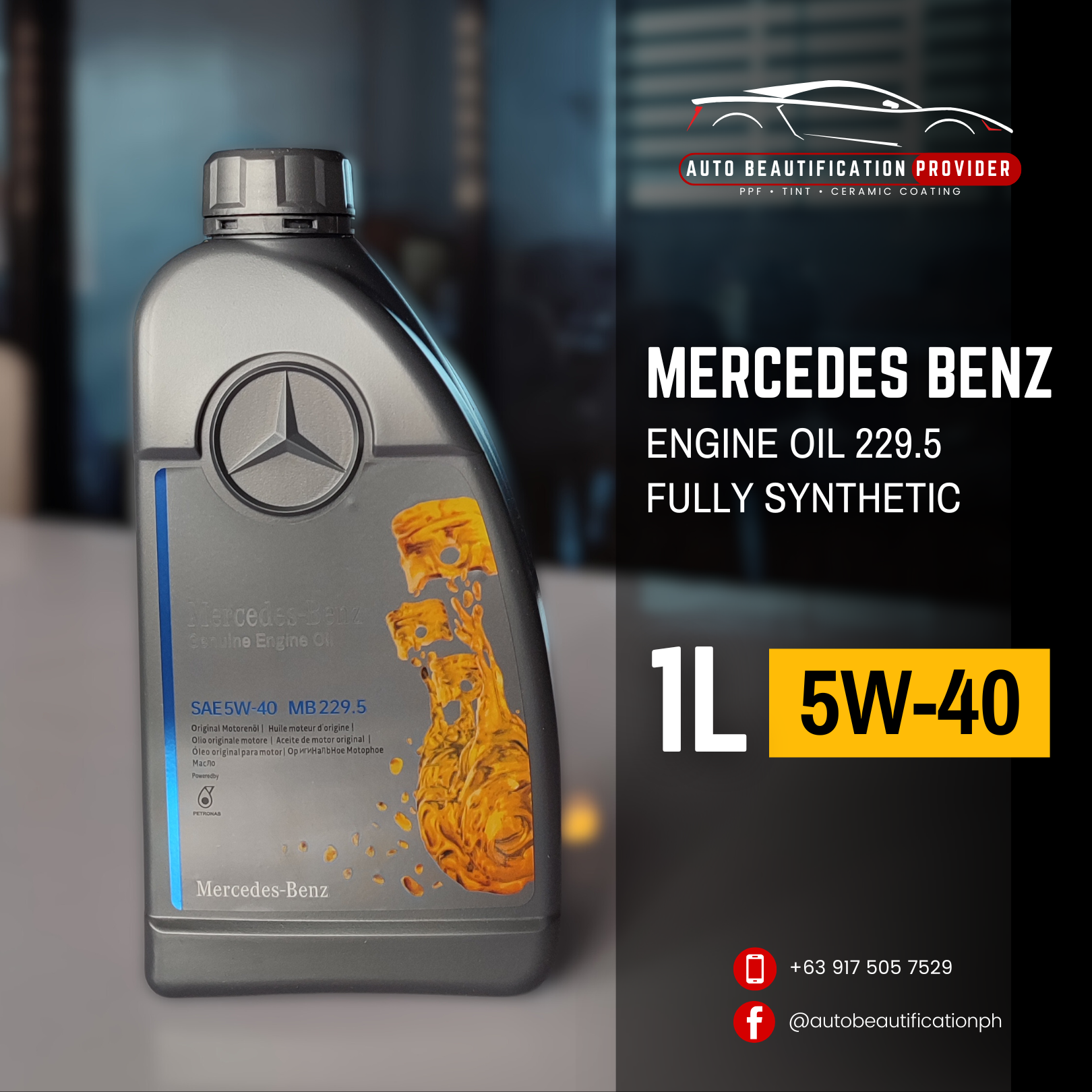 Original Mercedes Benz Engine Oil 229.5 5W-40 Car Synthetic (1L ...
