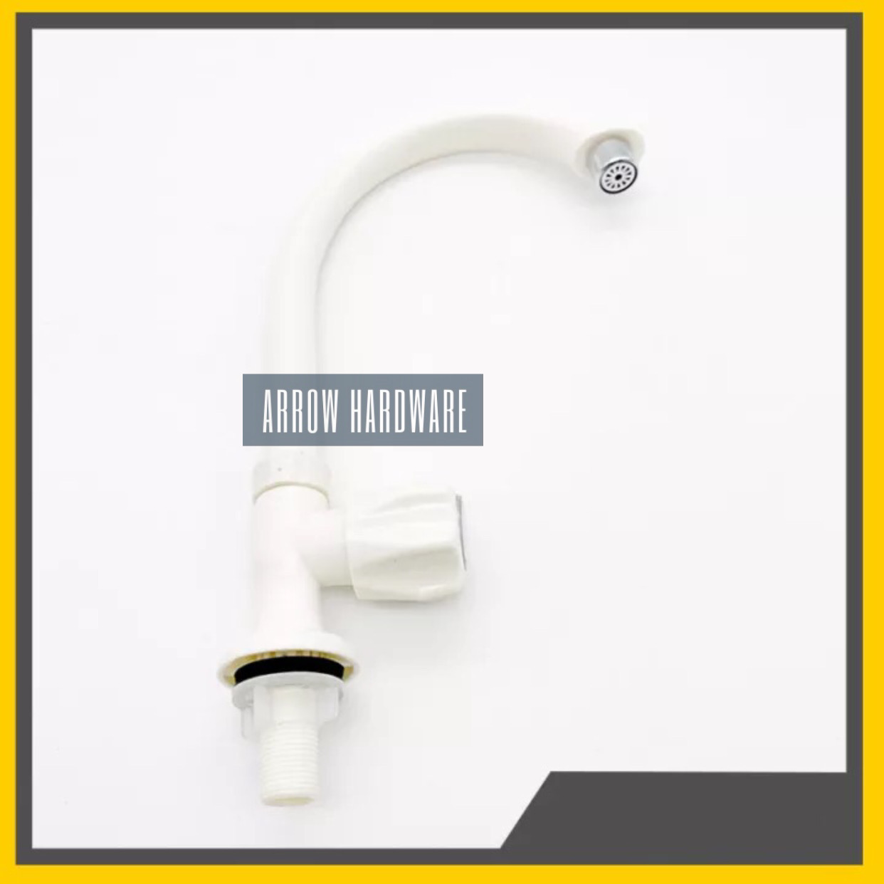 1PCS PVC Goose Neck Faucet Wall Mounted Plastic Faucet Thick Single ...