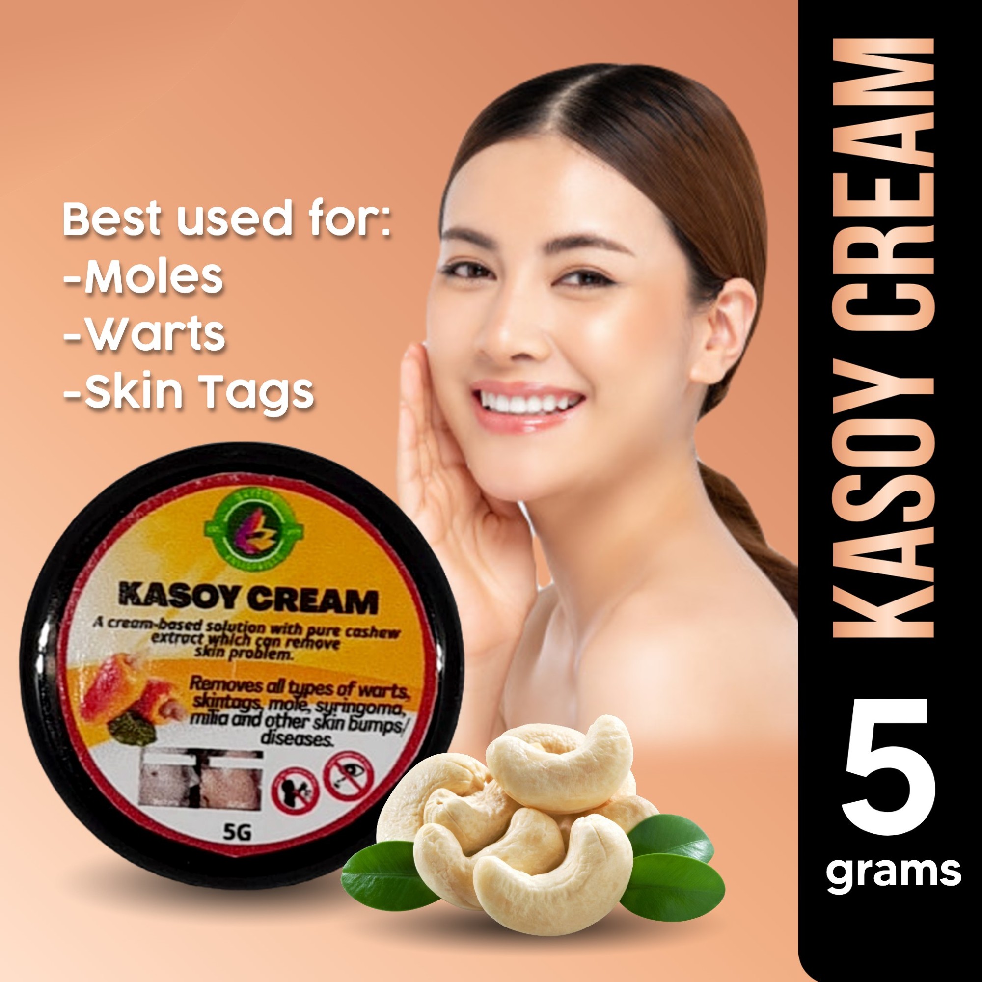Original Kasoy Cream | 5 grams | warts and mole remover cream | pure ...