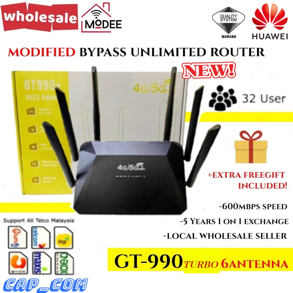 GT990 CPE Router Modem (Modified 3G 4G 5G LTE WiFi) Home Hotspot & Sim ...