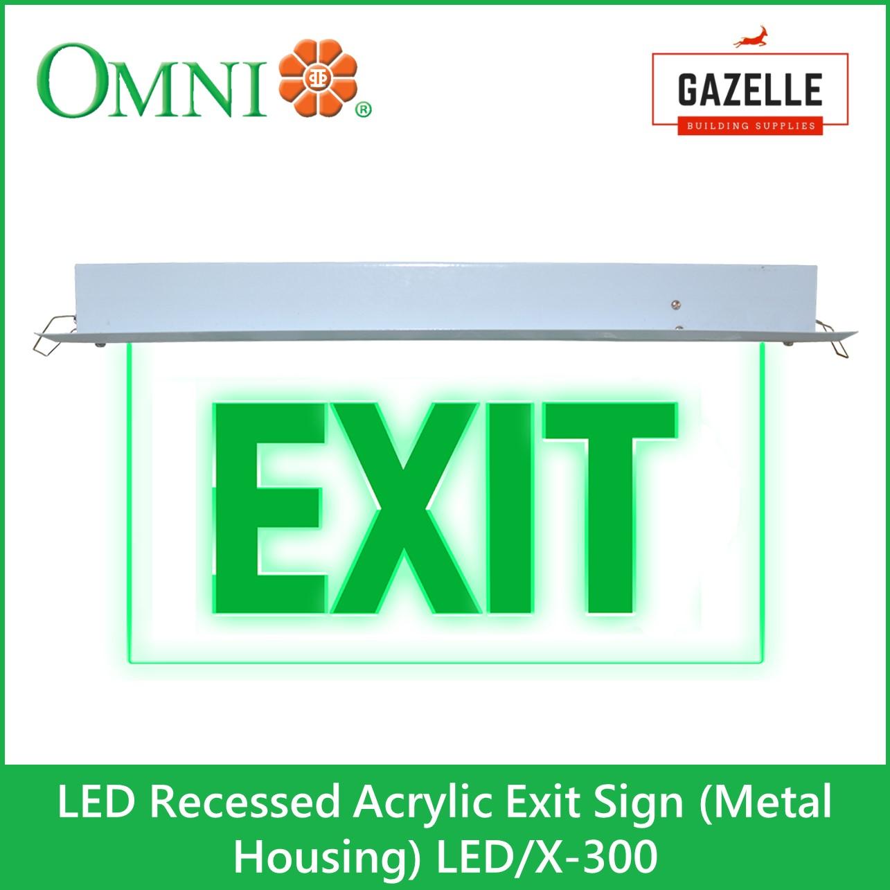 Omni LED Exit Sign Recessed Metal Housing - LED/X-300 | Lazada PH