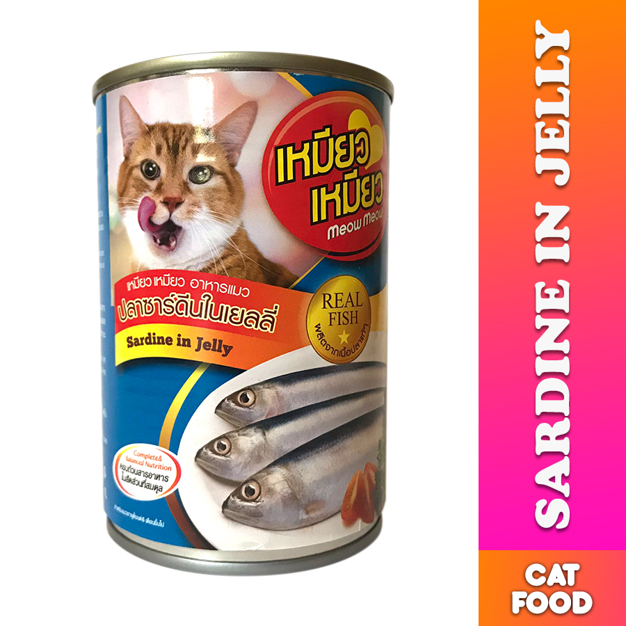 Meow Meow Cat Food Sardine in Jelly 400g Cat Foods Wet Food | Lazada PH