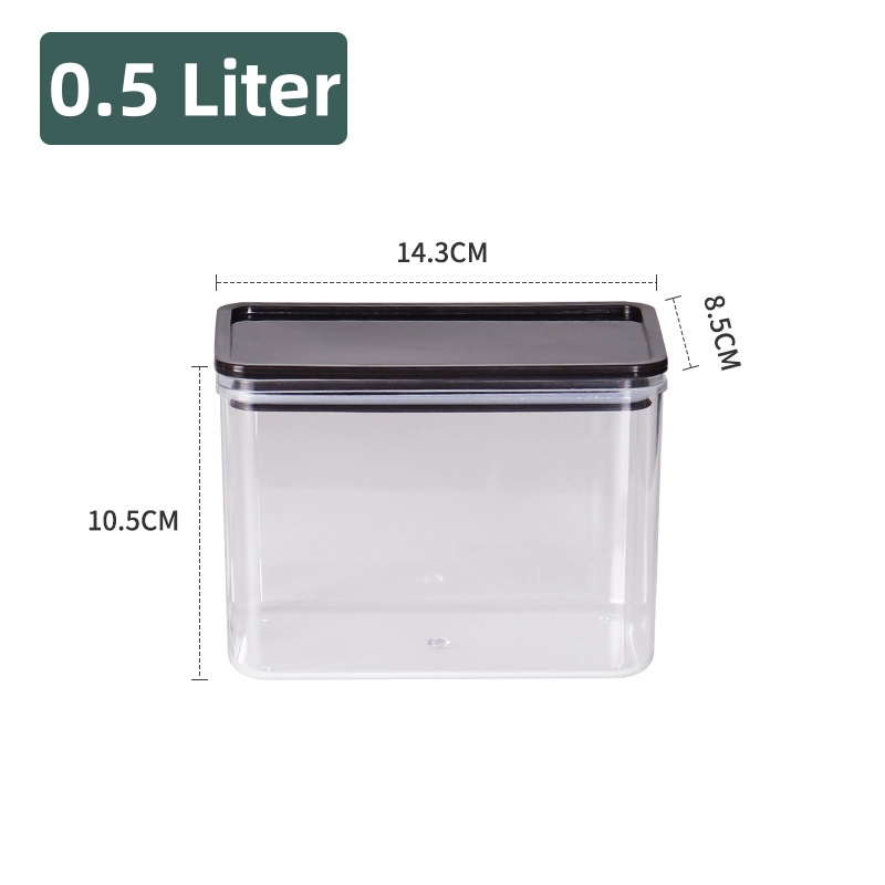 Acrylic Airtight Food Storage Powder Container for 0.5L 1L For Milk Tea ...