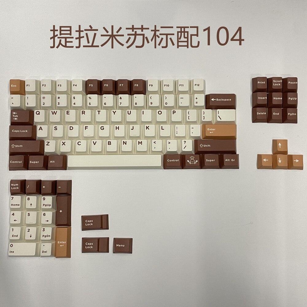 1 Set GMK Tiramisu Keycaps PBT Dye Sublimation Key Caps Cherry Profile ...