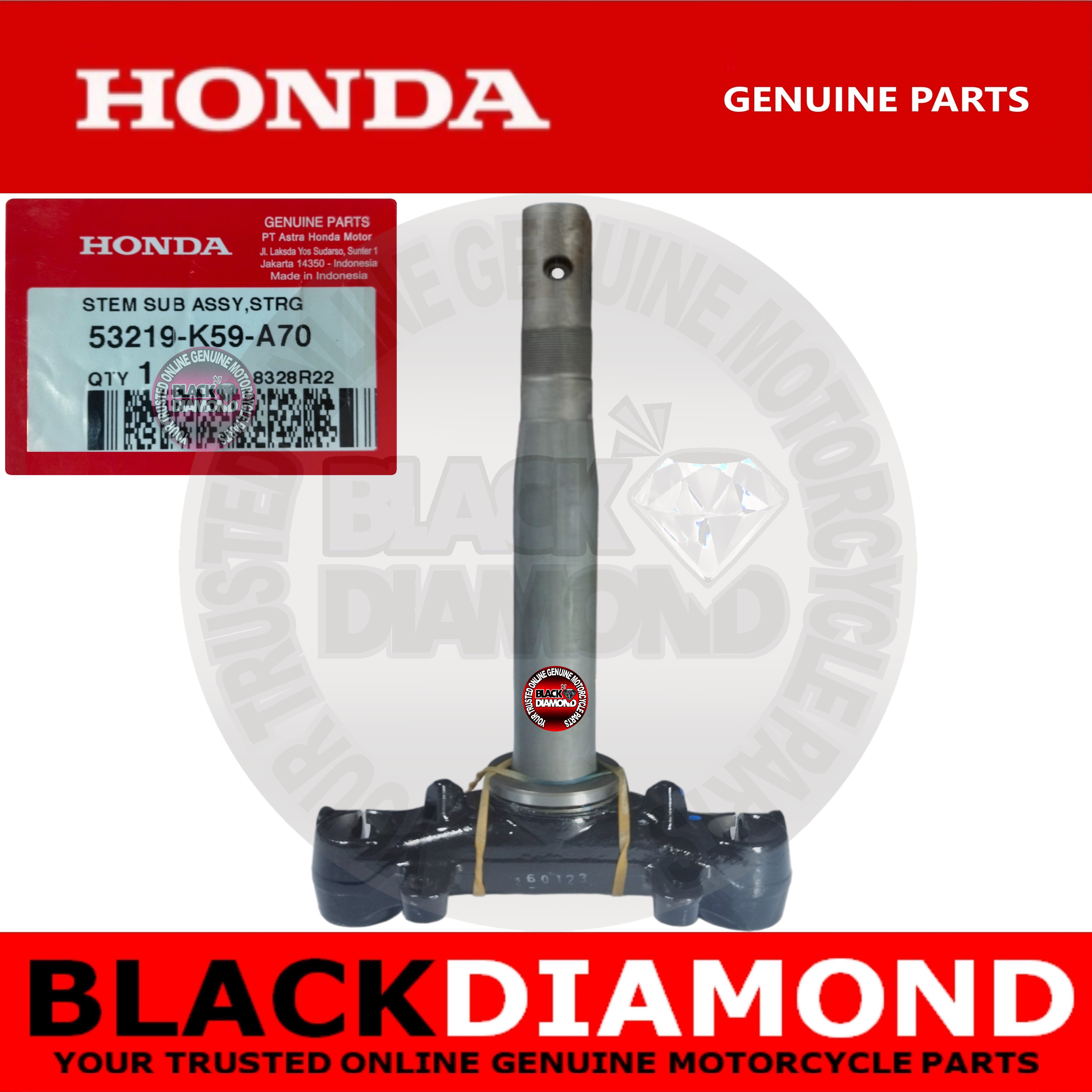 JOEY - ORIGINAL HONDA CLICK 125i (V2 & V3) | CLICK 150i V2 GAME CHANGER | STEM SUB ASSEMBLY ...