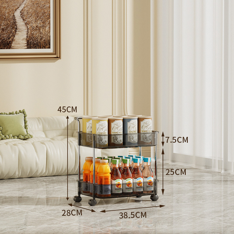 FlashStar 2/3/4 Tier Trolley Cart Organizer Moving Rack Kitchen Storage ...