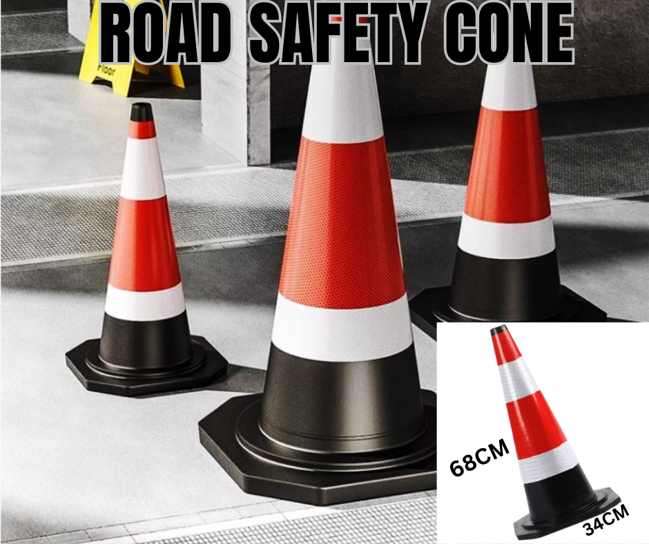 Road Safety Cones Traffic Cones Reflective Rubber Material Flexible and ...