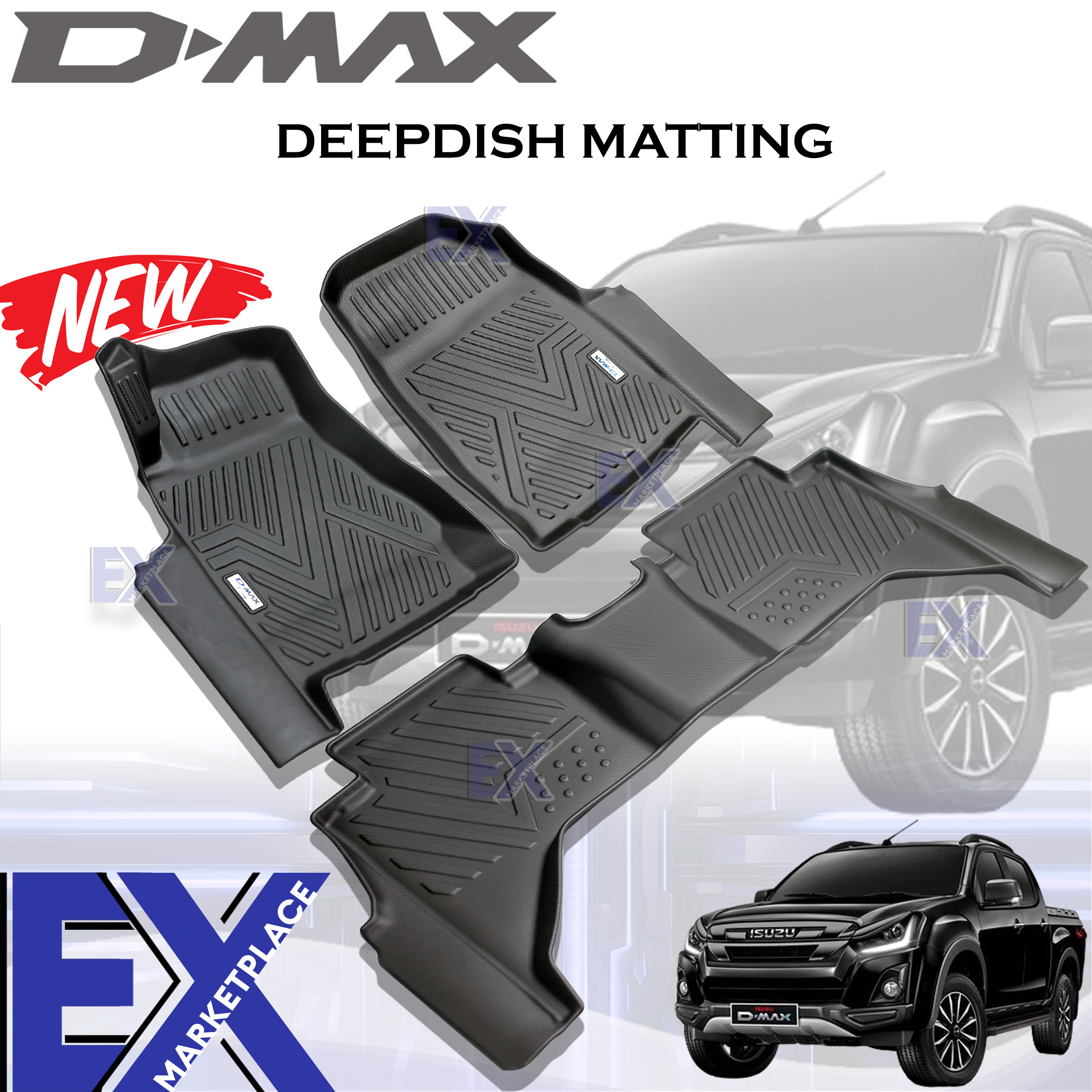 Isuzu Dmax 2021 to 2023 5D EXCELLENT Deep Dish Matting PREMIUM MATERIAL ...
