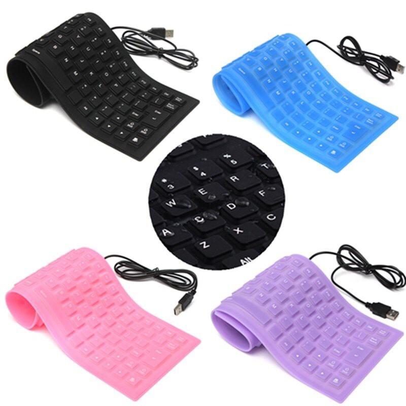 Foldable Flexible Keyboard Waterproof USB Silicone Keyboard | Lazada PH