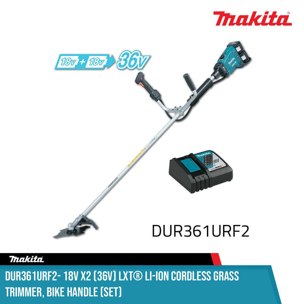 MAKITA DUR361URF2- 18V x2 (36V) LXT® Li-Ion Cordless Grass Trimmer, Bike Handle (Set) | Lazada PH