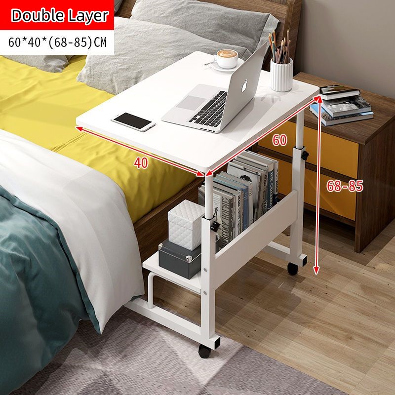 Computer Desk Bedside table Roller design push-pull convenient Double ...