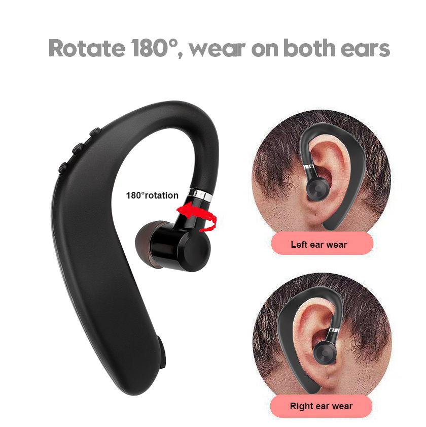 KEBETEME Bluetooth headset Ear mounted wireless Bluetooth headset for ...