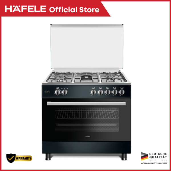 Hafele Free Standing Cooker, 5-Gas Burner, Gas Oven, Rotisserie, 90cm ...