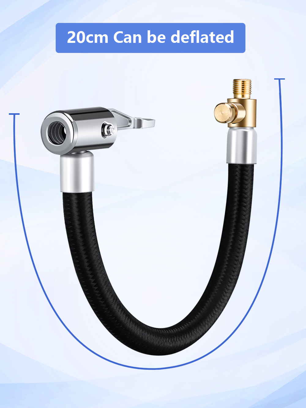 Tire Inflator Hose Inflatable Car Adapter Twist Tyre Air Pump Extension ...