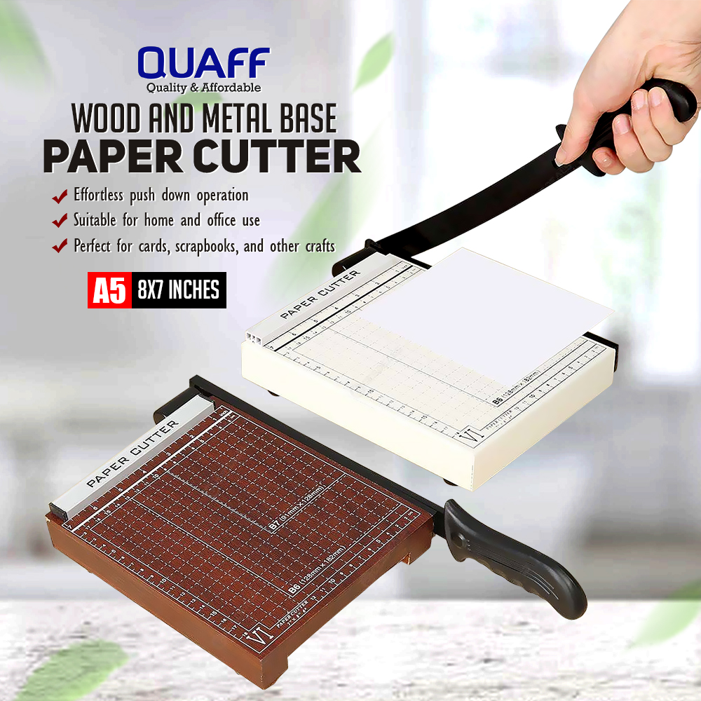 WPS - QUAFF Paper Cutter Metal & Wood Heavy Duty A5 | A4 | B4 | A3 Size ...