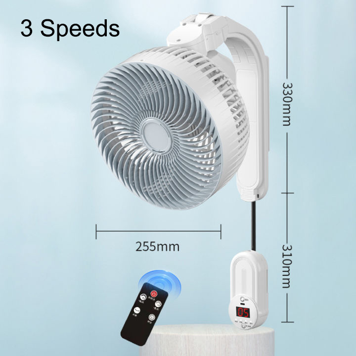 Turbo Air circulation Wall Fan with Remote Control Electric Fans 3 ...