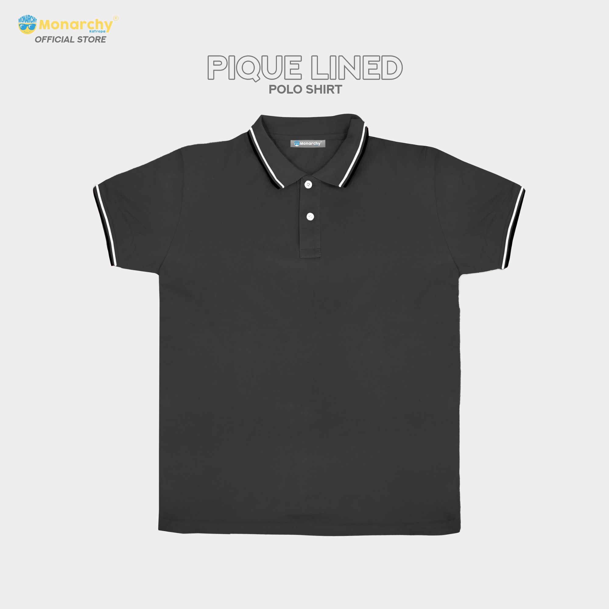 Monarchy Official Pique Lined Polo Shirt ( WHITE LINING ) for Men ...