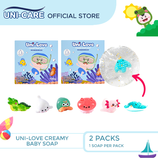 UniLove Creamy Baby Soap (Random collectible toy inside) Pack of 2 ...