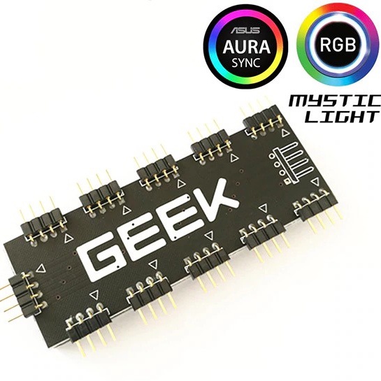 RGB LED 10 way Splitter Hub for ASUS / GIGABYTE / MSI / Asrock ...