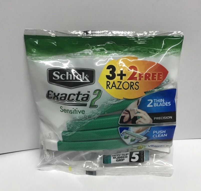 SCHICK Exacta 2 Sensitive ( 3 Razors + 2 Free per pack ) | Lazada PH