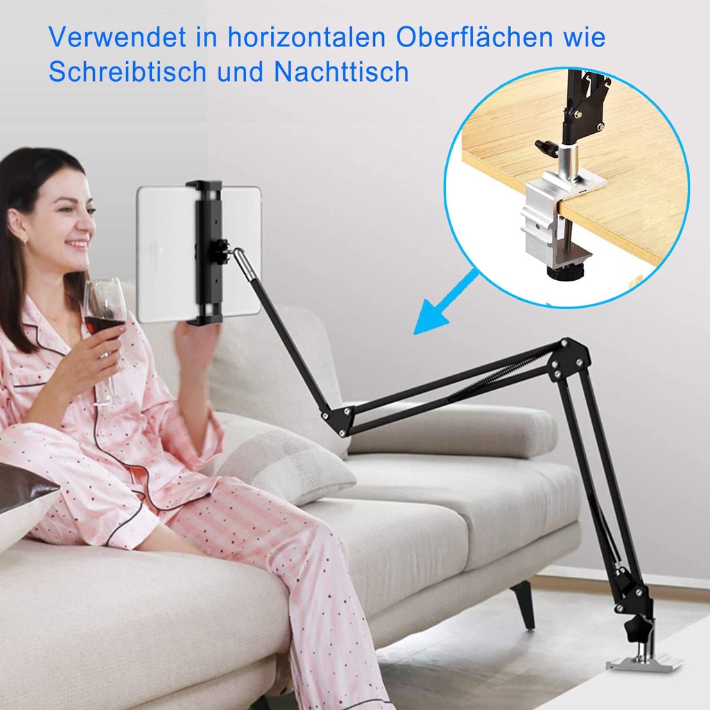 Supermax Lazy Tablet Holder Stand For Bed Foldable Flexible Tablet ...