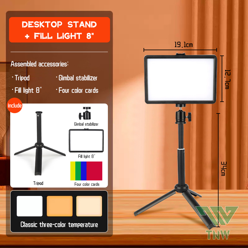 TNW 6/8inch USB Fill Light LED Tripod Fill Lights Phone Stand For ...