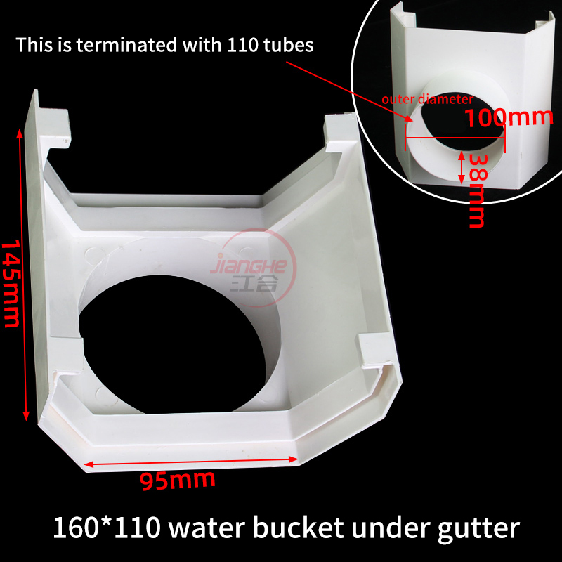 PVC sink gutter 160 200 square water trough house eaves rain gutter ...