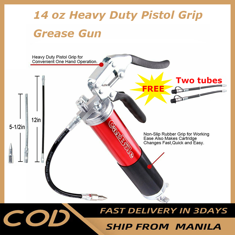 COD 14 oz Heavy Duty Pistol Grip Grease Gun Pistol 6000 PSI Anodized ...