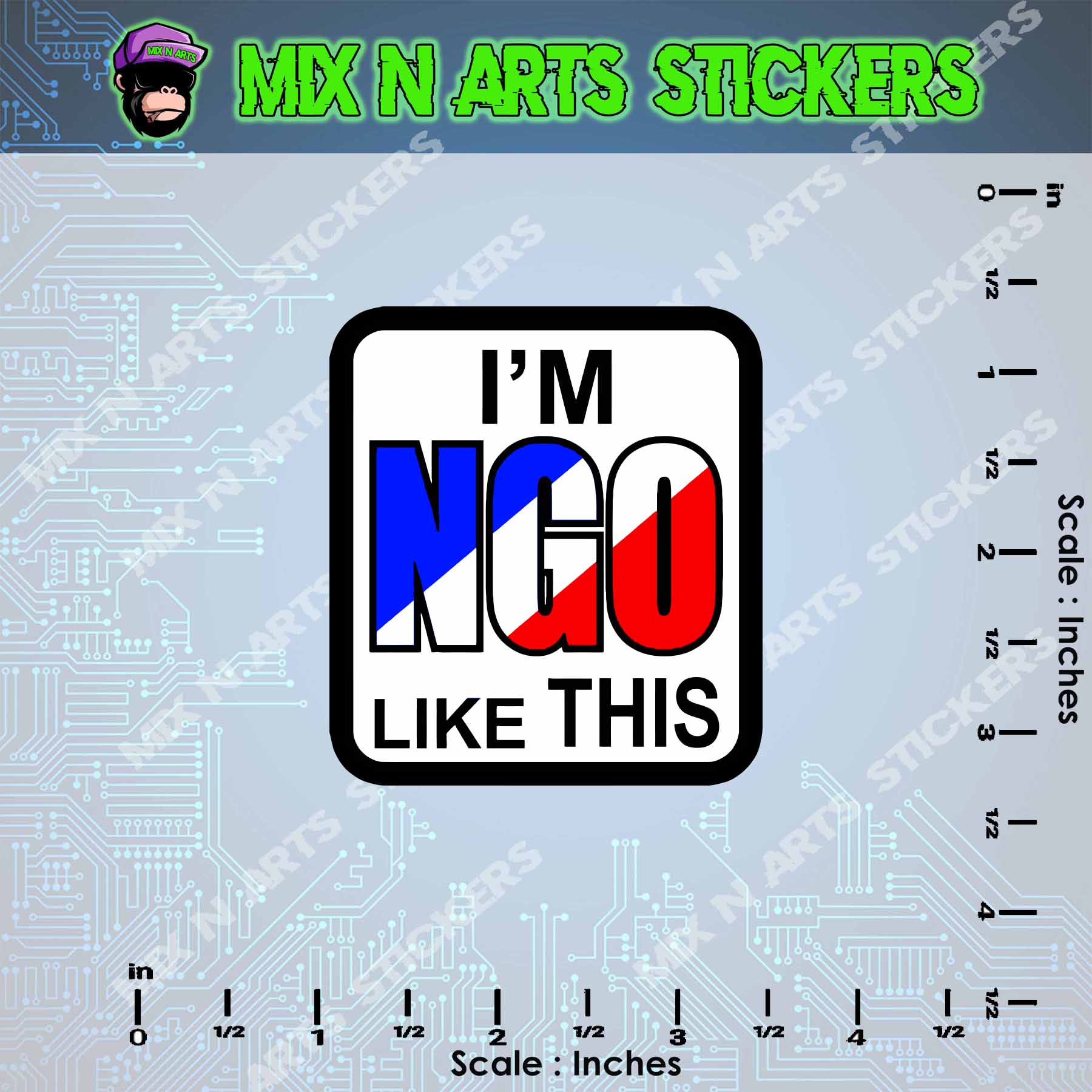 NGO RaceNStyle Laminated Vinyl Sticker SOLD PER PIECE | Lazada PH