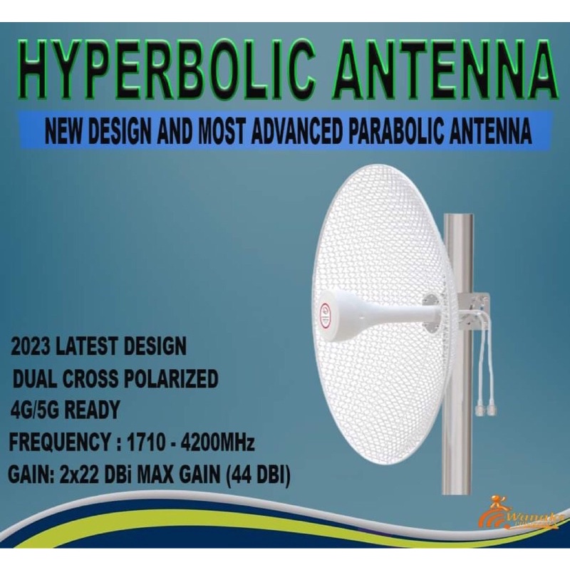 HYPERWAVE HYPERBOLIC FEEDER ONLY 44dBi WiFi Antenna 5G 4G Signal ...