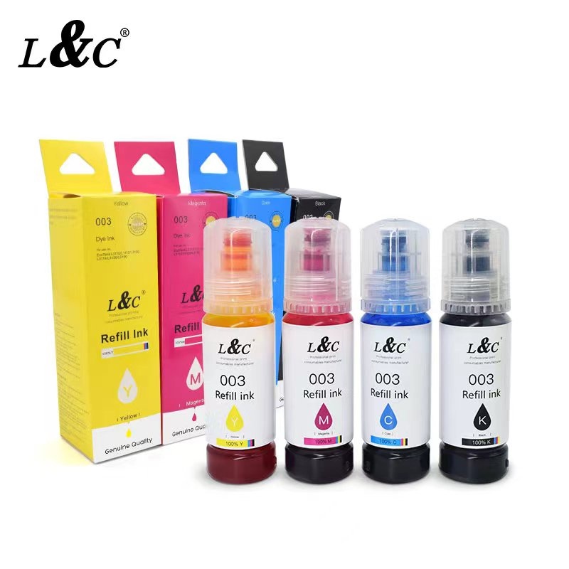 L C Refill Epson 003 Ink Set 1 Dye For Inkjet Printer L3110 L3150 L3116 ...