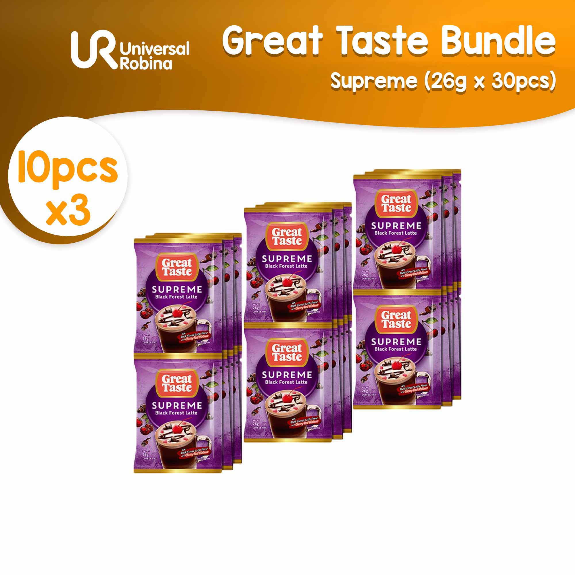 3 x Great Taste Supreme Black Forest Latte (26g x 10) | Lazada PH