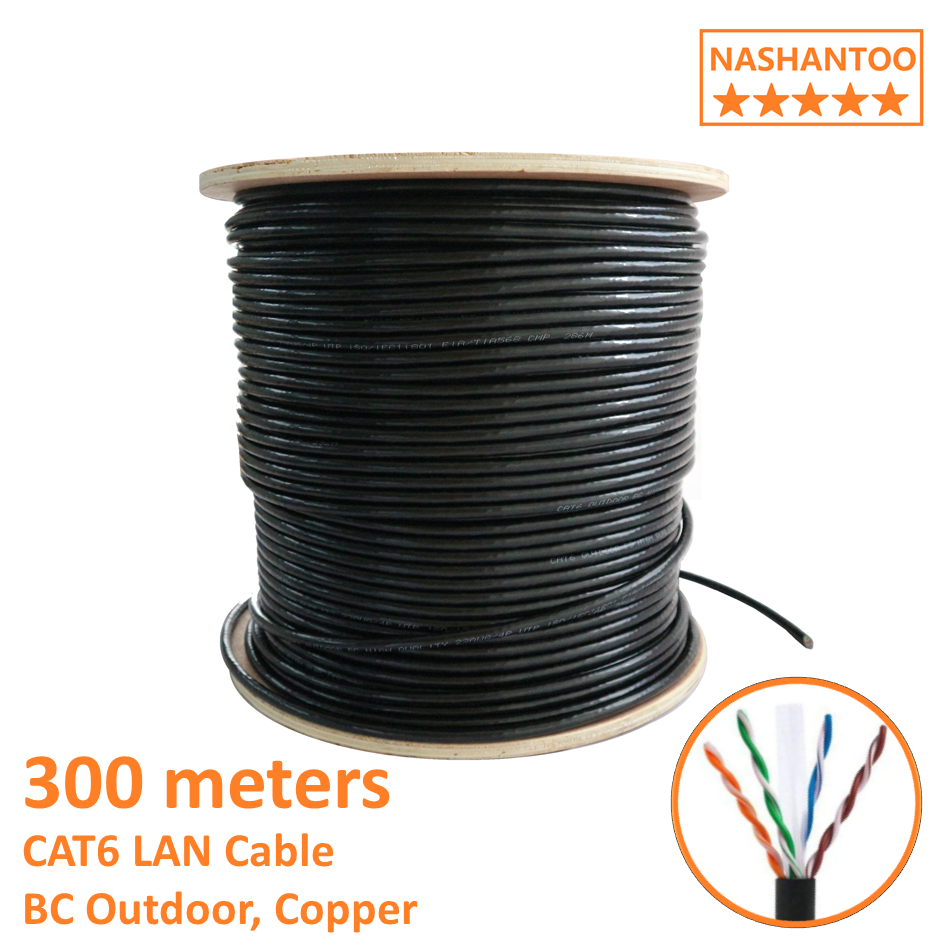300m CAT6 Pure Copper Outdoor Weatherproof UTP LAN Cable, BC High ...