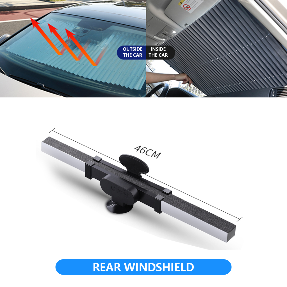 Car Sun Visor Heat Insulation Auto Telescopic Car sunshades Car Sun ...