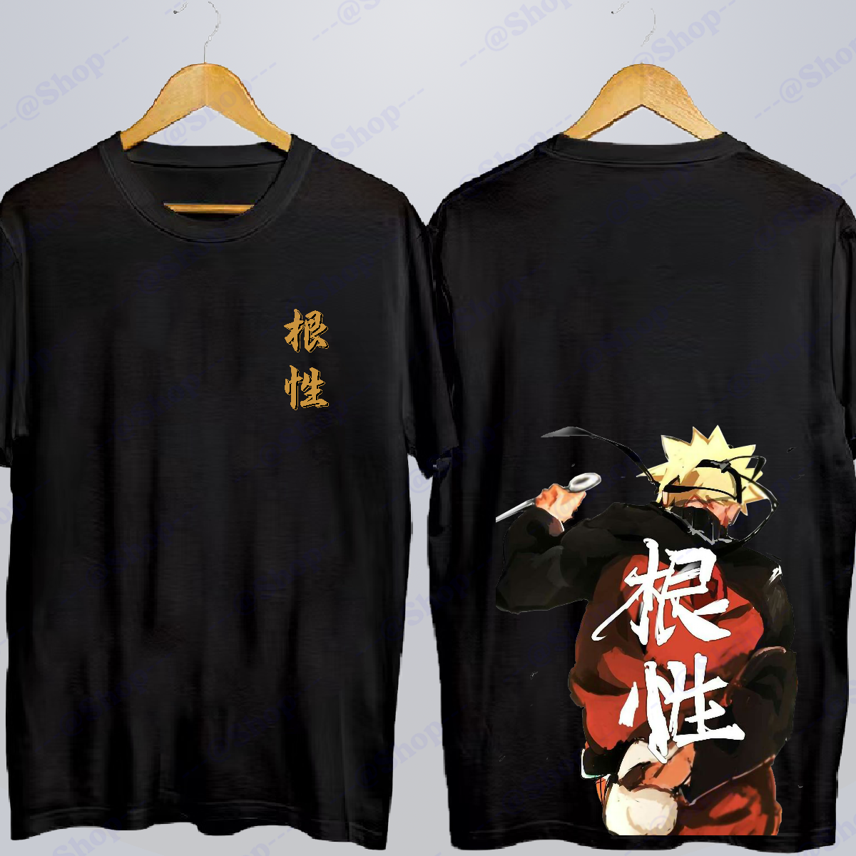 ##New T-Shirt Naruto Japanese Words "Guts" Back to Back Design Unisex ...