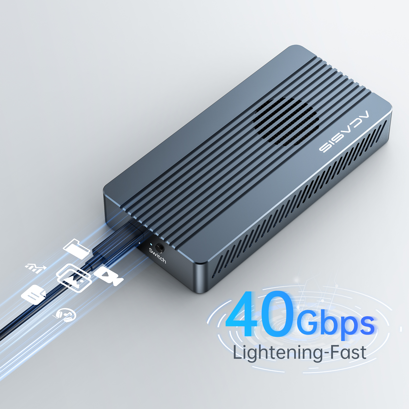 Acasis Thunderbolt 40Gbps NVME SSD Case External Hard Drive