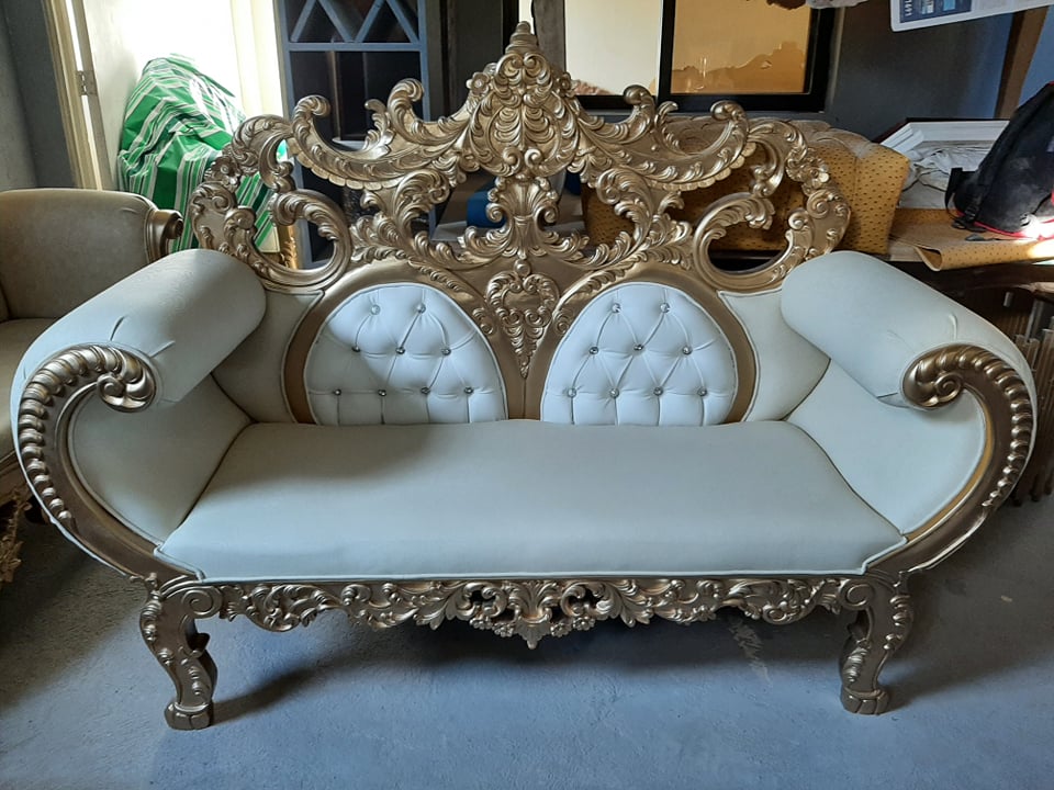 Cleopatra Wooden Sofa | Baci Living Room