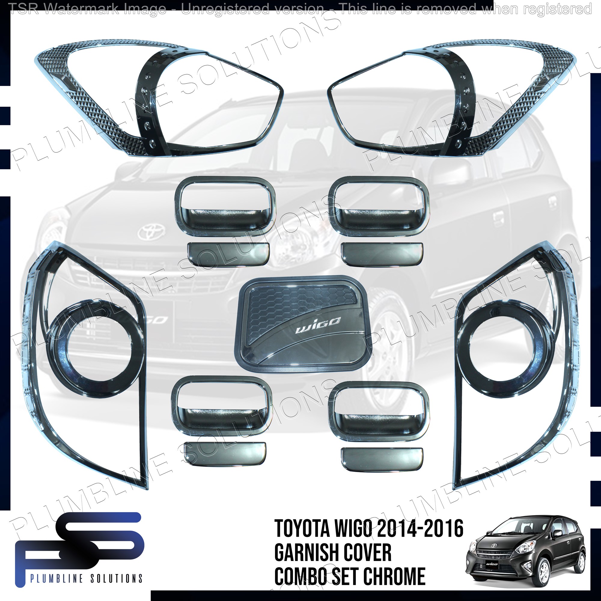 Toyota Wigo 2012 2013 2014 2015 2016 BLACK or CHROME ! CHOOSE YOURS ...