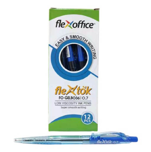 12pcs 0.7mm original Flexoffice flextok smooth ink pen ballpen | Lazada PH
