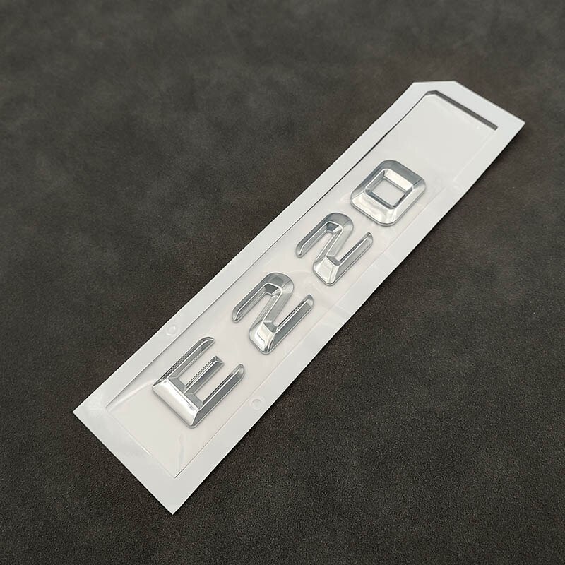 Fun car 3D Chrome Silver Car Trunk Emblem Badge Number Letters Decal E ...