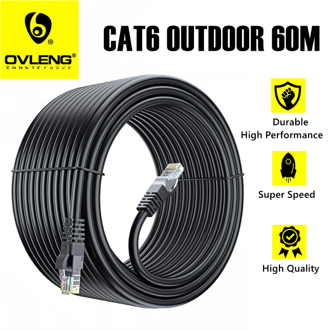 CAT6 /CAT6E Internet RJ45 Ethernet LAN Data Transfer Speed Cable Indoor ...