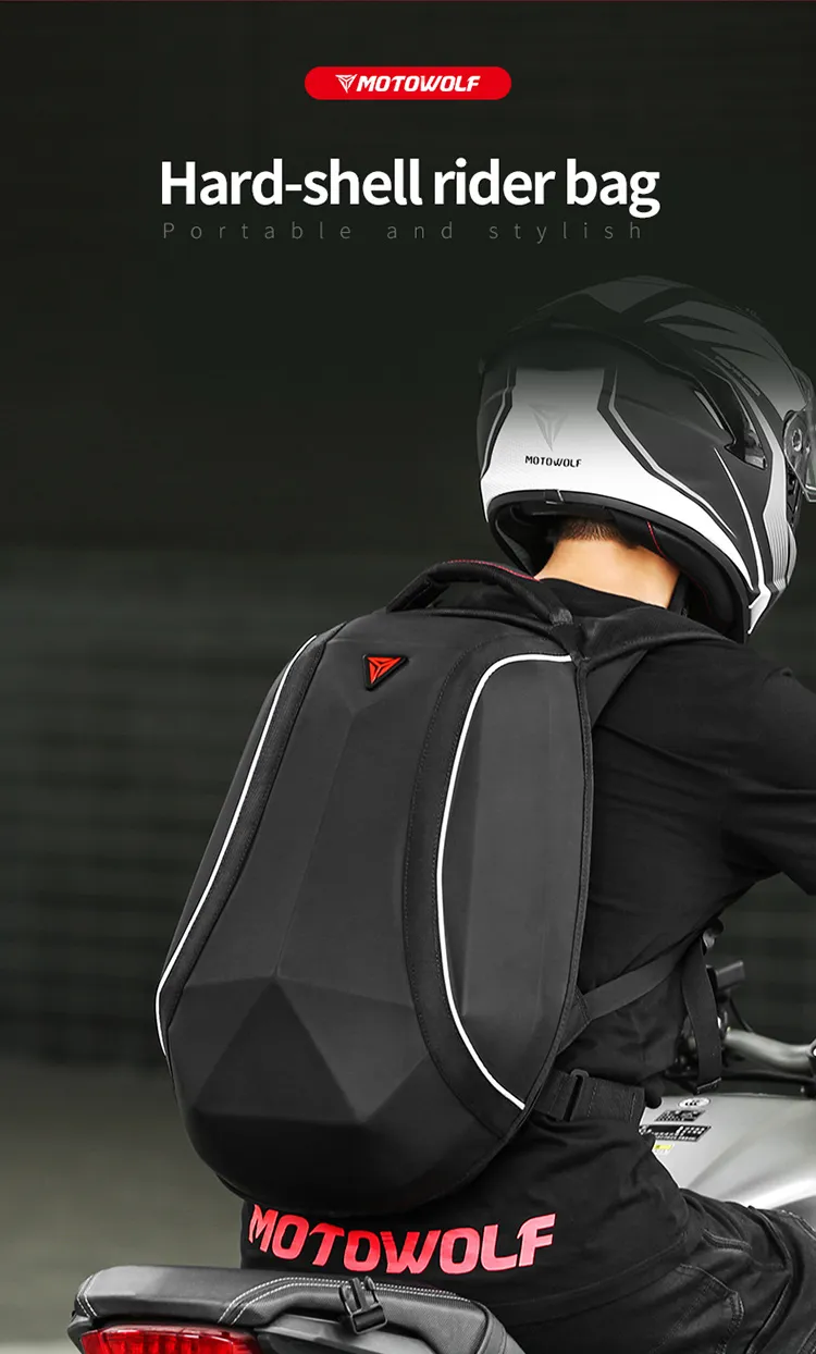 Motowolf Good Quality Motorcycle Waterproof Hard Material Seat Backpack ...