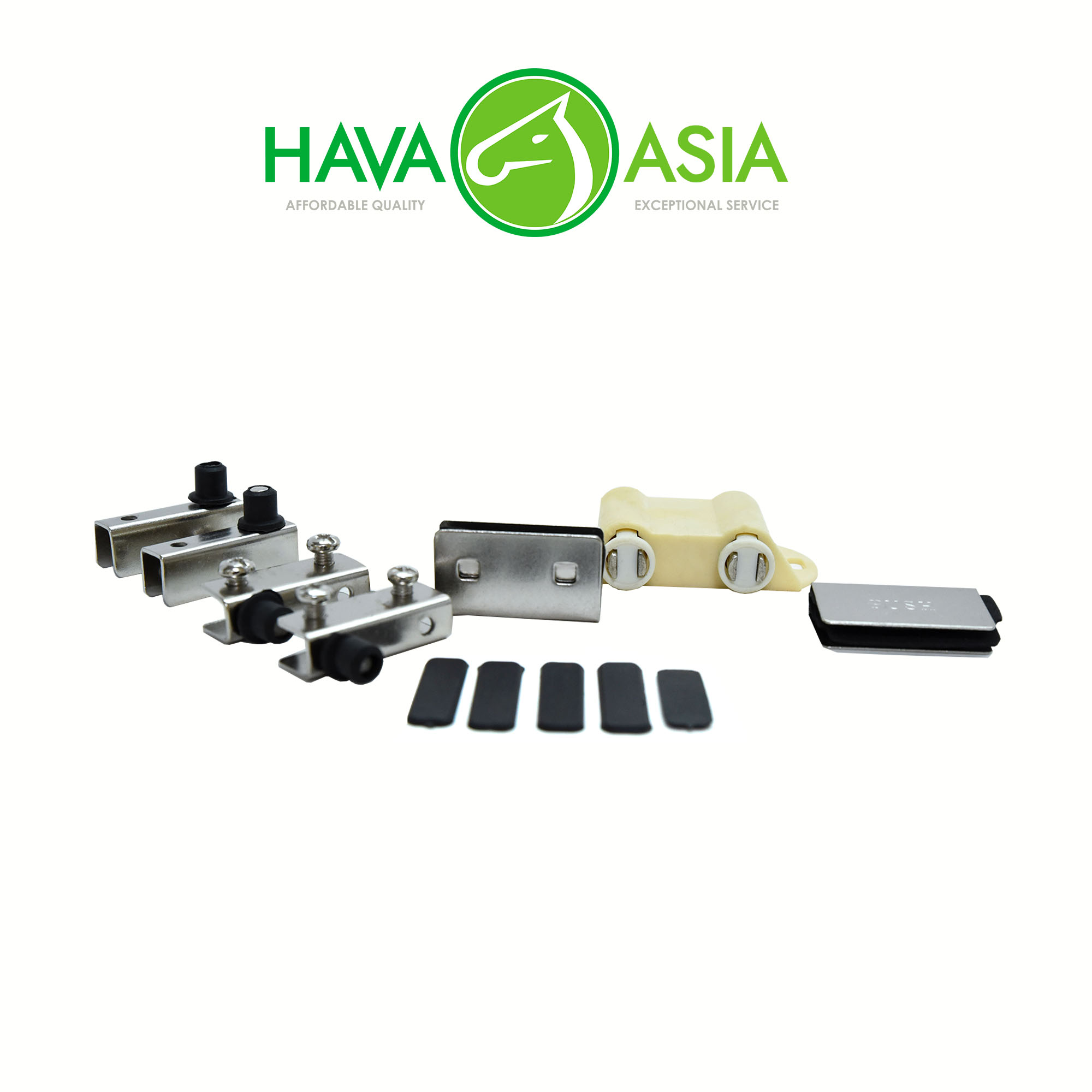 HavaAsia Heavy Duty Round Magnetic Catches Push Open W/Glass Hinge ...