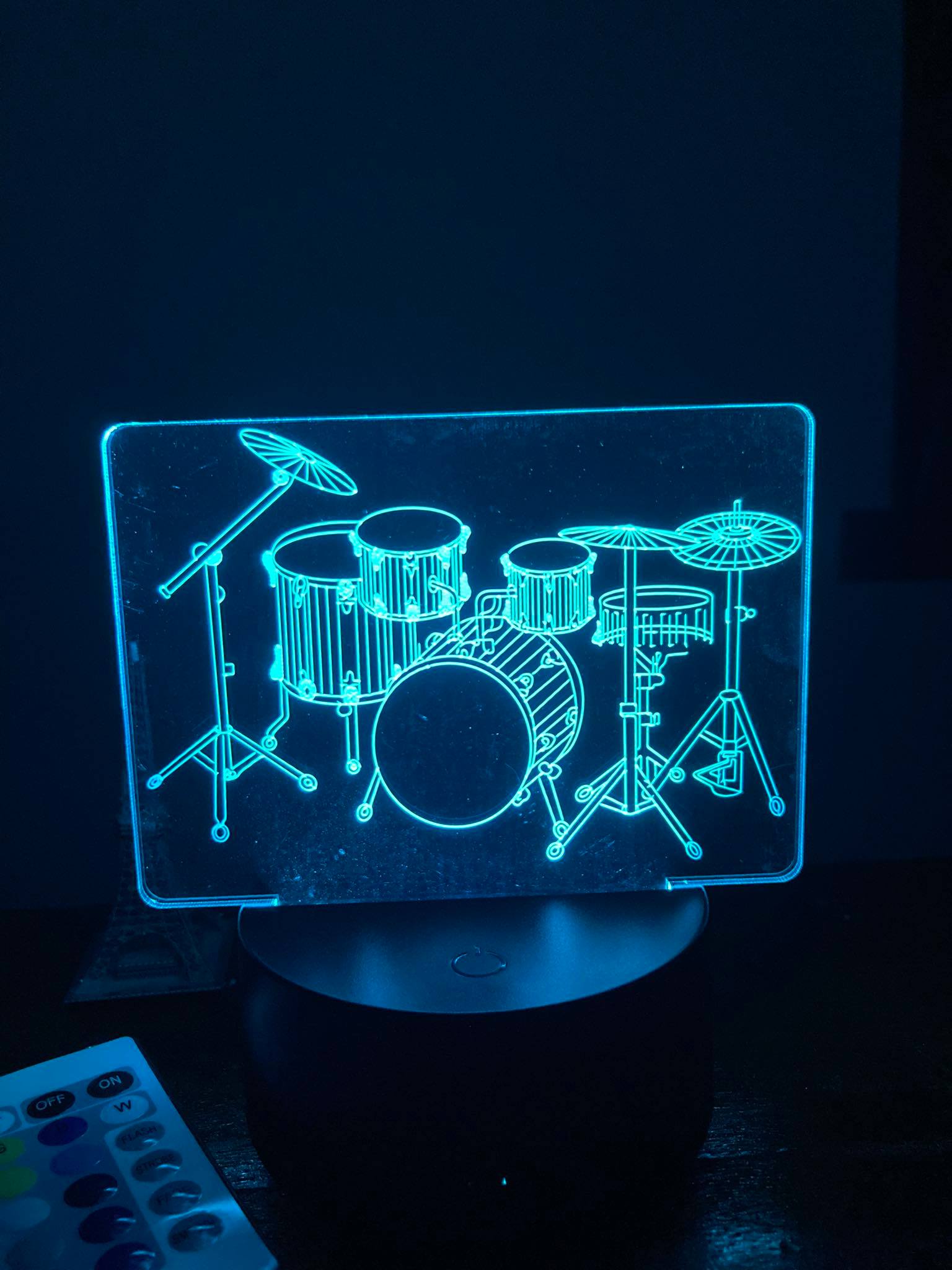 Music/Instruments 3D Acrylic LED Lamp (single/7 colors/16 colors with ...
