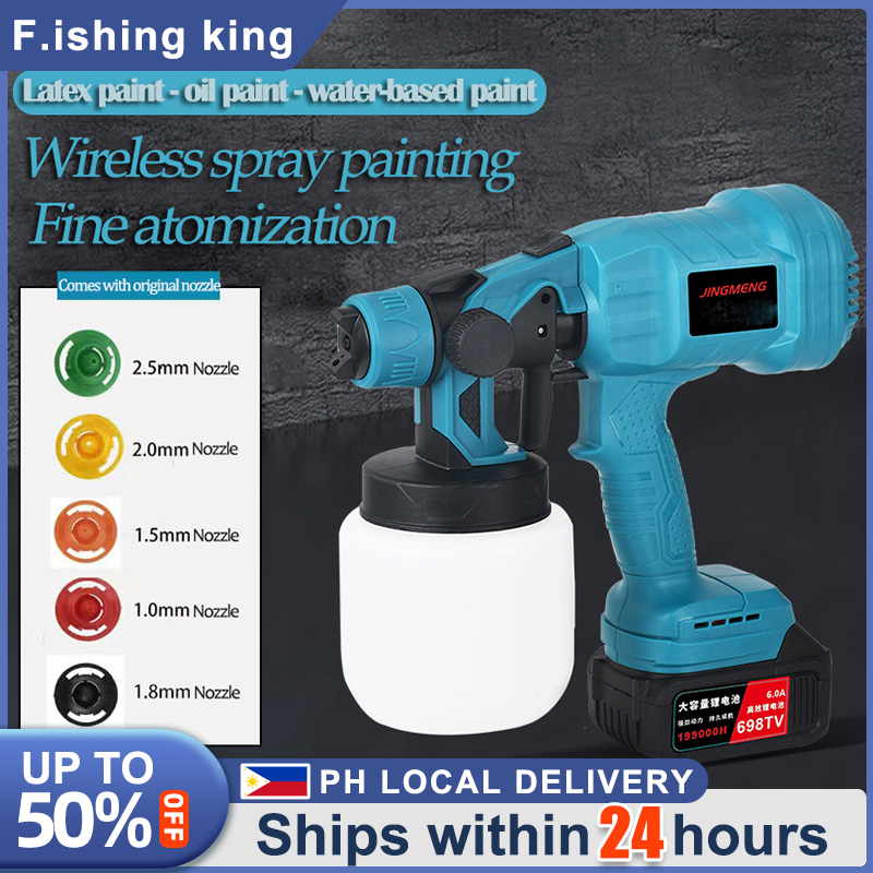 【COD】Cordless lithium battery electric spray gun 800ML household ...