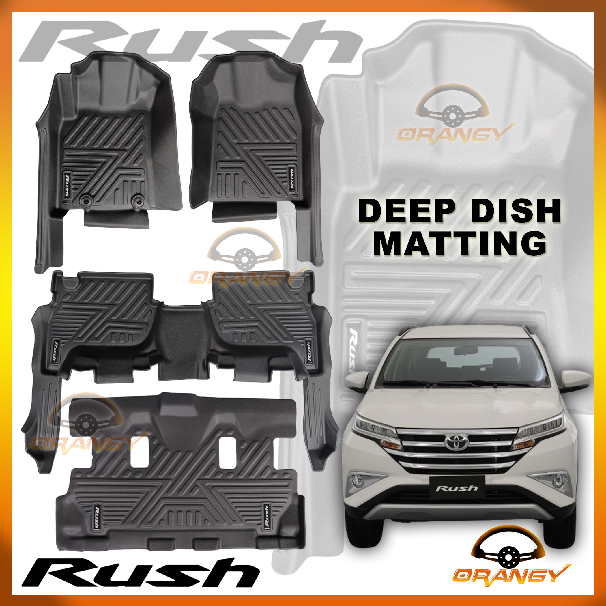 Toyota Rush 2018 to 2024 OEM TPE 5D Deep Dish Matting High Quality ...